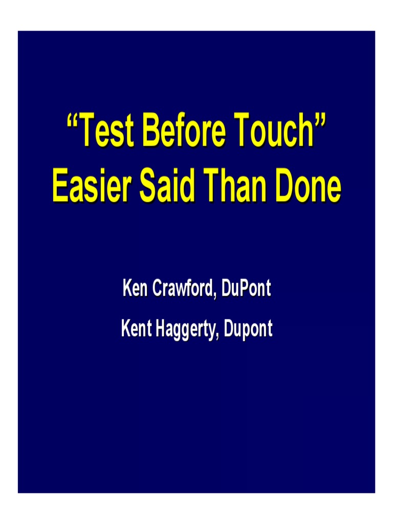 Test Before Touch: Electrical Safety Guide | PDF | Fuse (Electrical ...