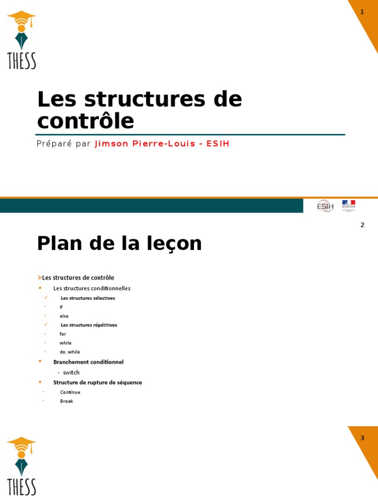 Structures de Contrôle en C++ | PDF | Structure de contrôle | Programmation informatique