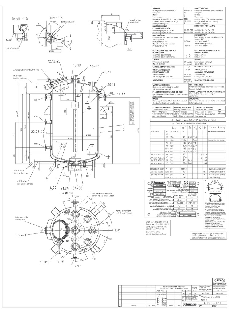 Reactor Pfaudler VD-2000 PDF | PDF