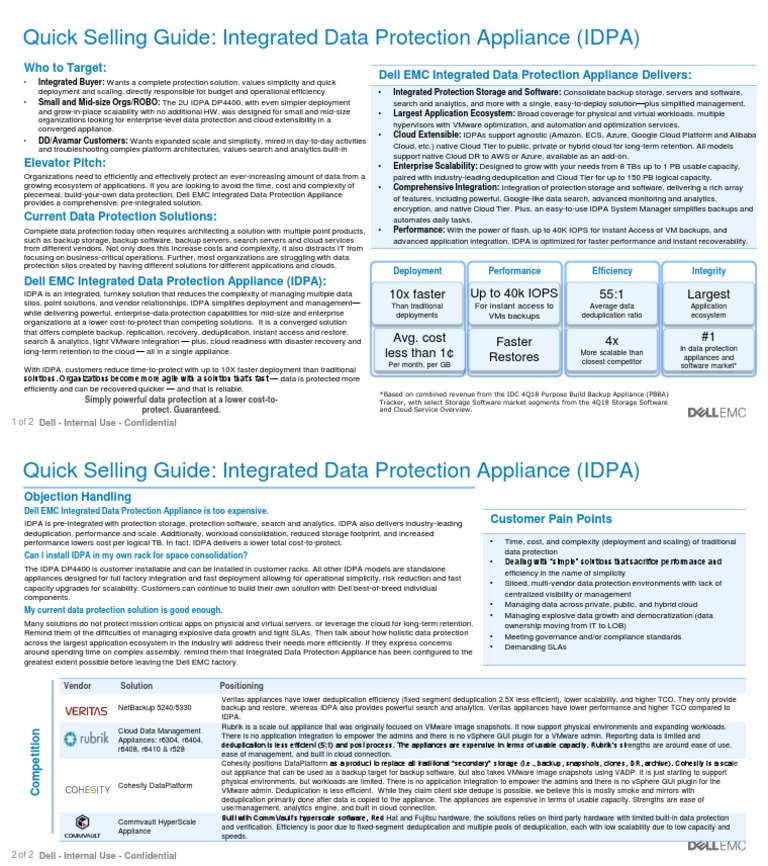 Integrated Data Protection Appliance QSG | PDF | Cloud Computing | Backup