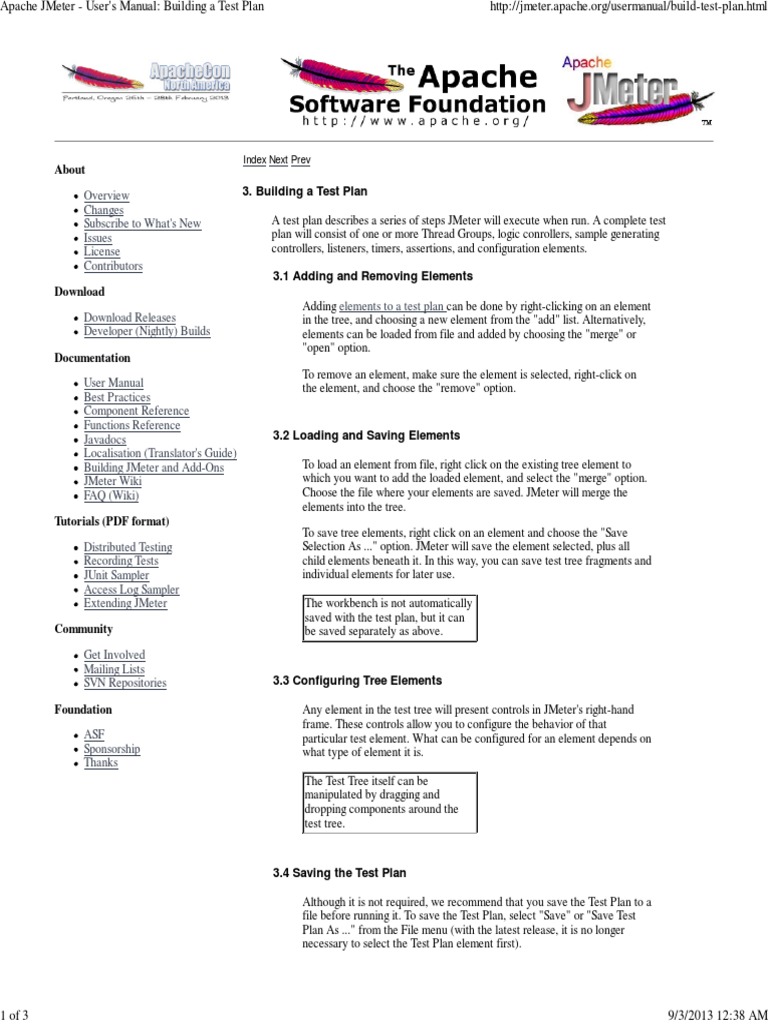 Apache Jmeter Users Manual Building A Test Plan 3 Pdf Command Line Interface Menu