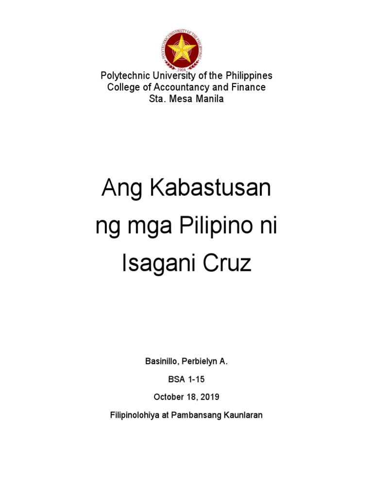 Ang Kabastusan NG Mga Pilipino Ni Isagani Cruz | Download Free PDF ...