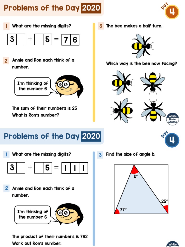 March-Problem-Of-The-Day-Wc 11 | PDF