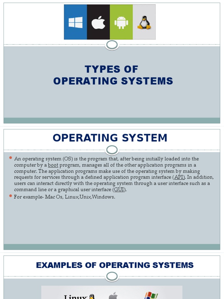 Types of OS | PDF | Operating System | Process (Computing)
