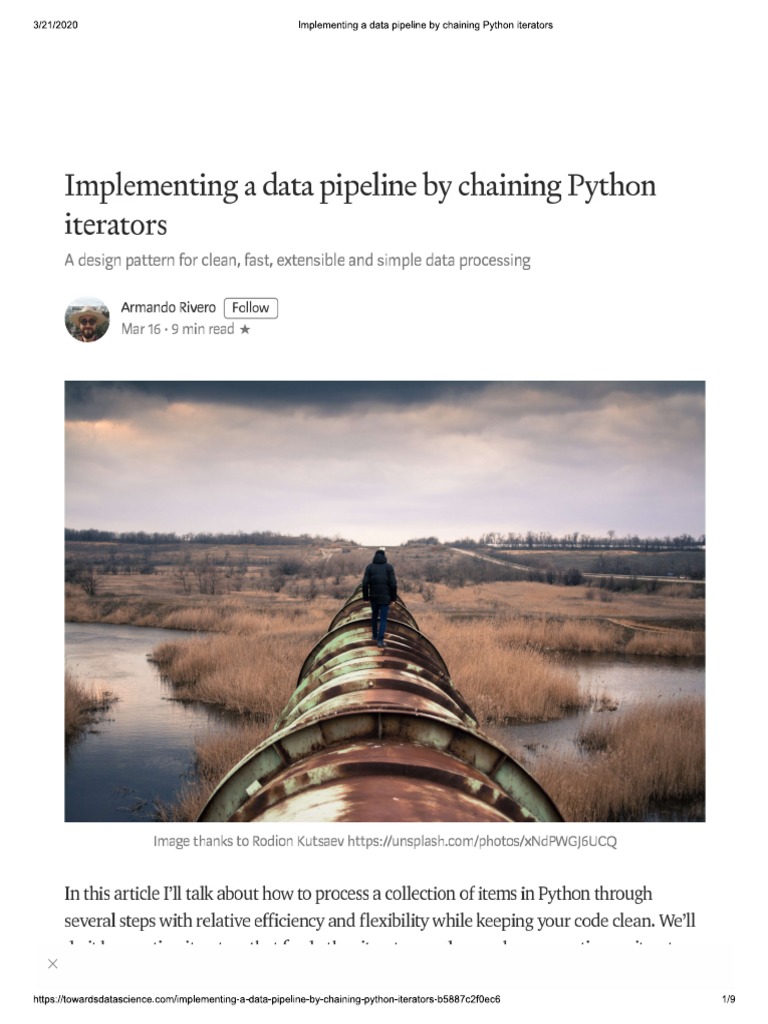 Implementing Data Pipeline Python PDF | PDF
