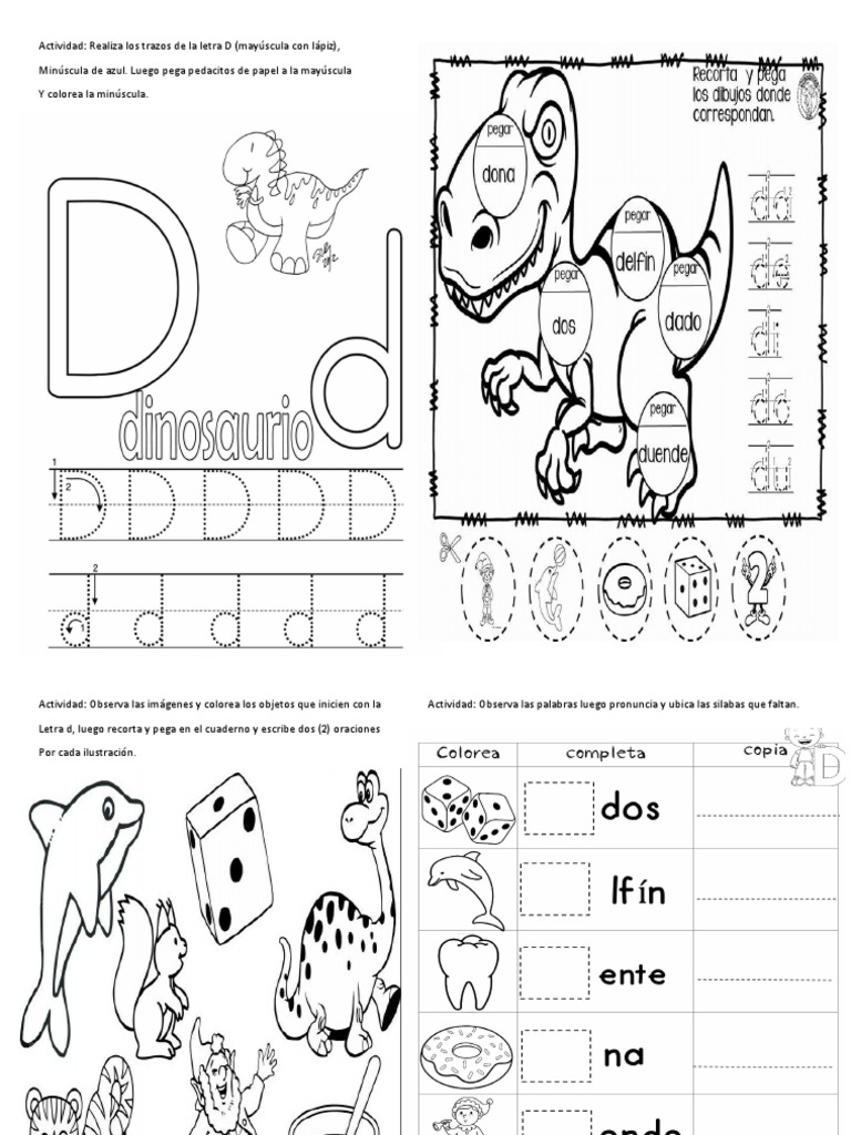Actividades de La Letra D | PDF