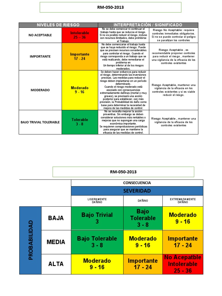 Niveles de Riesgo | PDF | Riesgo | Business