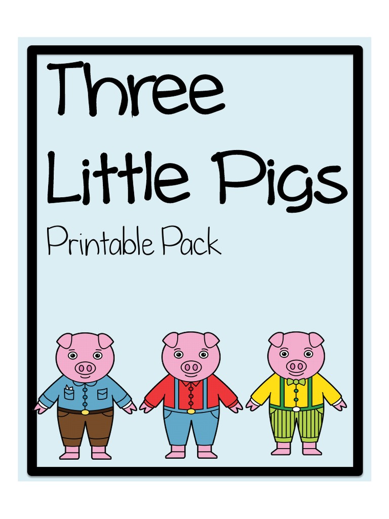 Three Little Pigs Story Printable