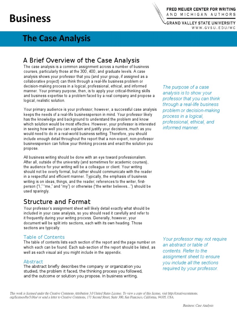 Business Case Analysis GG Final | PDF | Apa Style | Critical Thinking