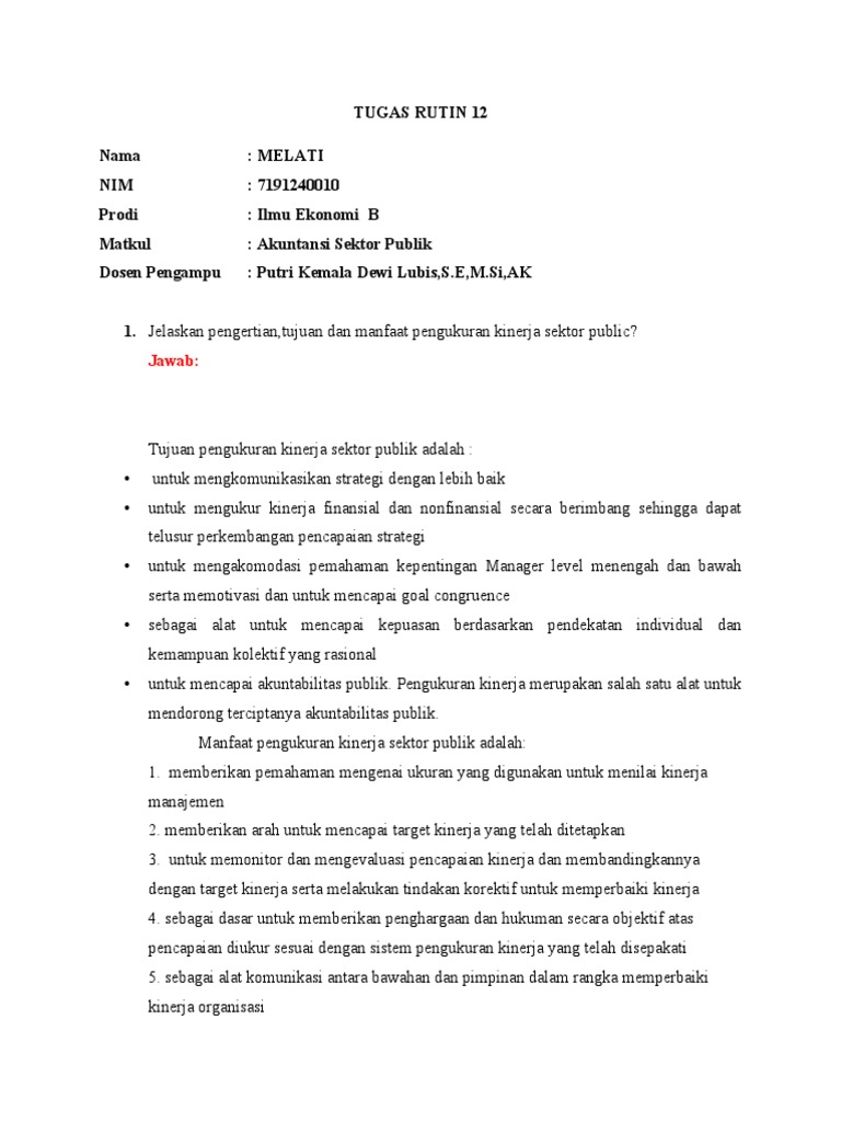 Tugas Rutin 12 | PDF