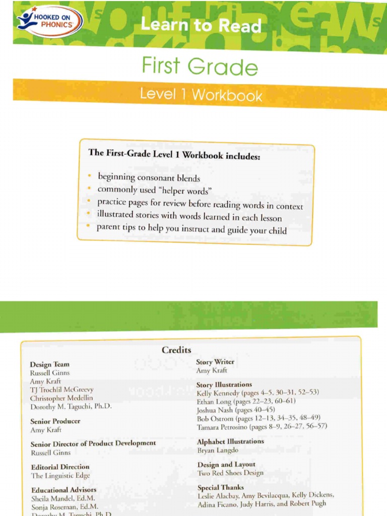First Grade Level 1 Workbook | PDF