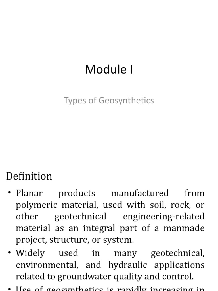 Overview of Geosynthetic Types | PDF | Natural Materials | Materials