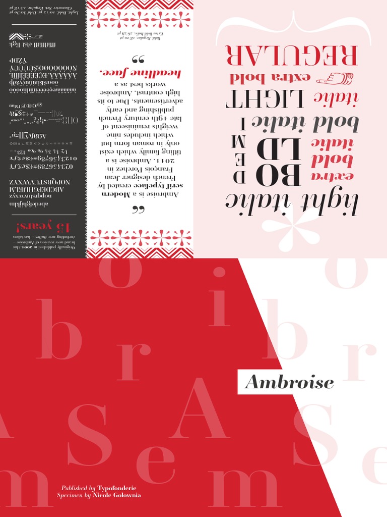 Type Specimen Final | PDF | Typefaces | Written Communication