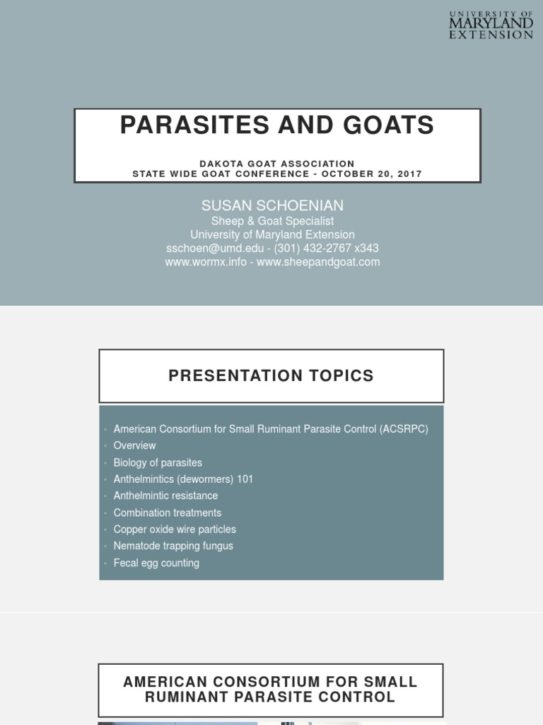 Parasites in Goats | PDF | Medical Specialties | Wellness