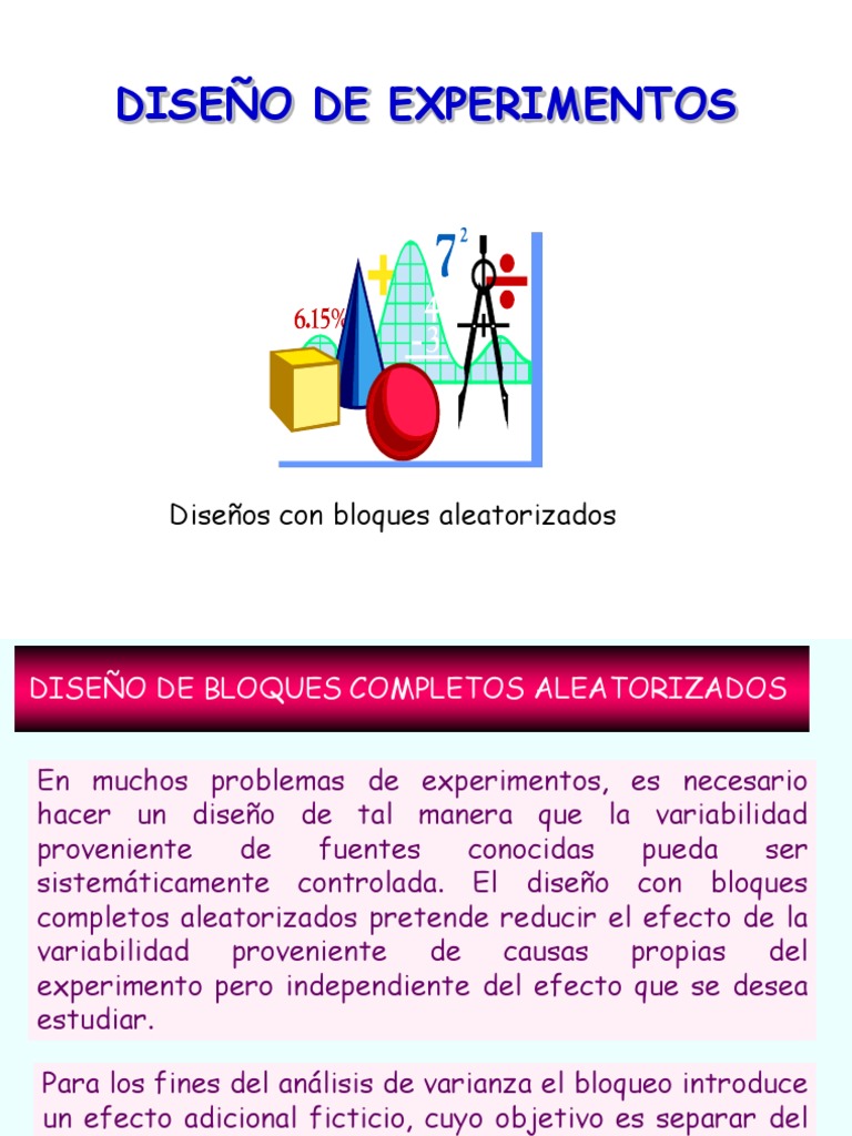 Diseño de Experimentos: Bloques Aleatorizados | PDF | Análisis de ...