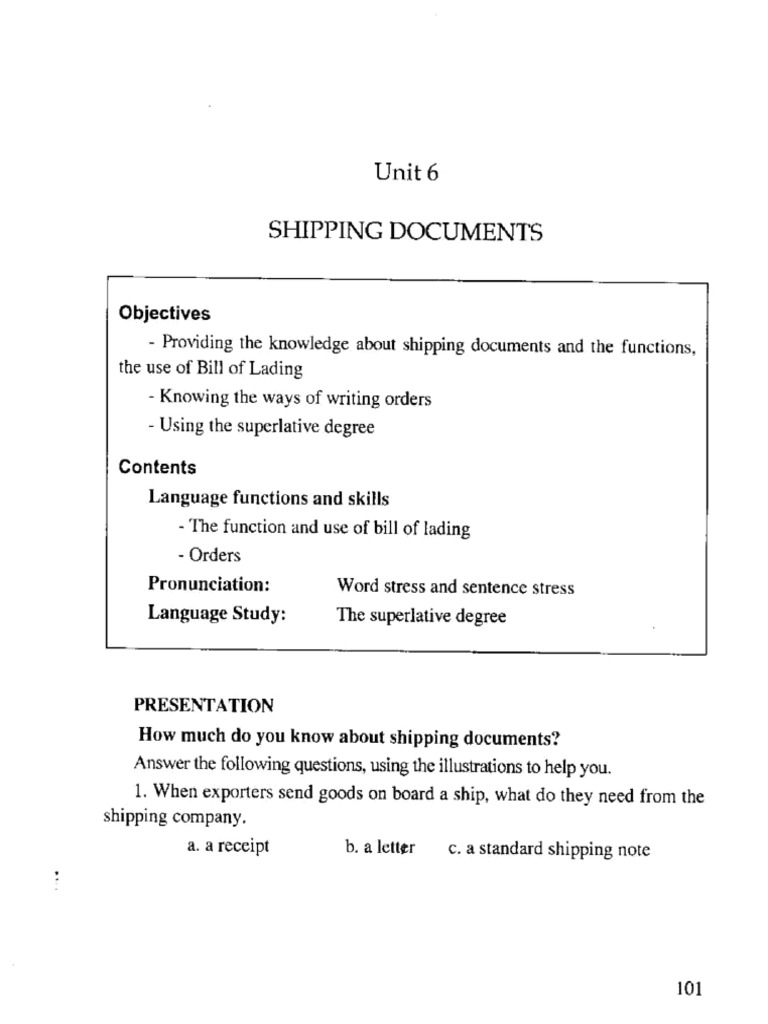 Unit 6 - English For Export - Import | PDF