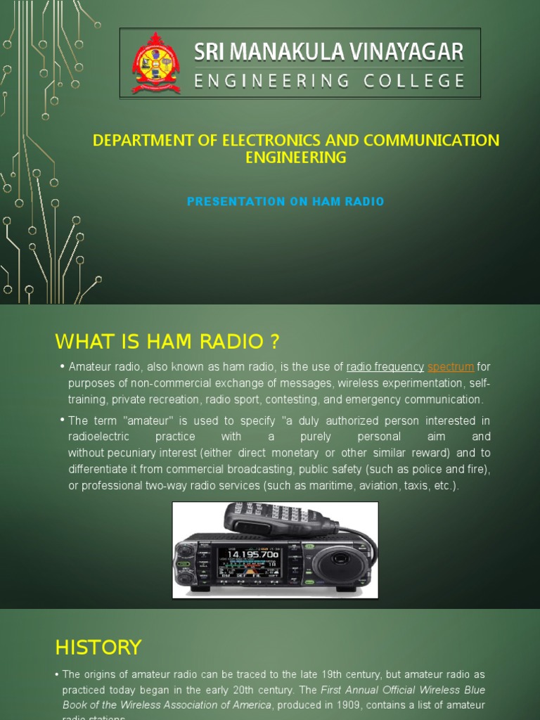 Department of Electronics and Communication Engineering: Presentation ...