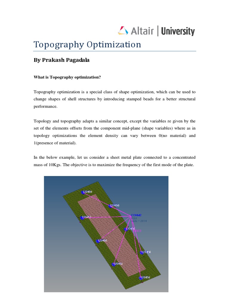 Topography Optimization: by Prakash Pagadala | PDF | Topography ...