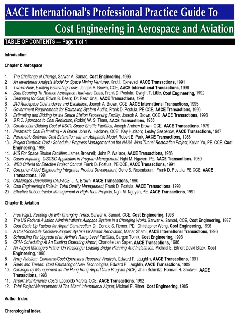 Table of Contents - Page 1 of 1: Chapter I: Aerospace | Download Free ...