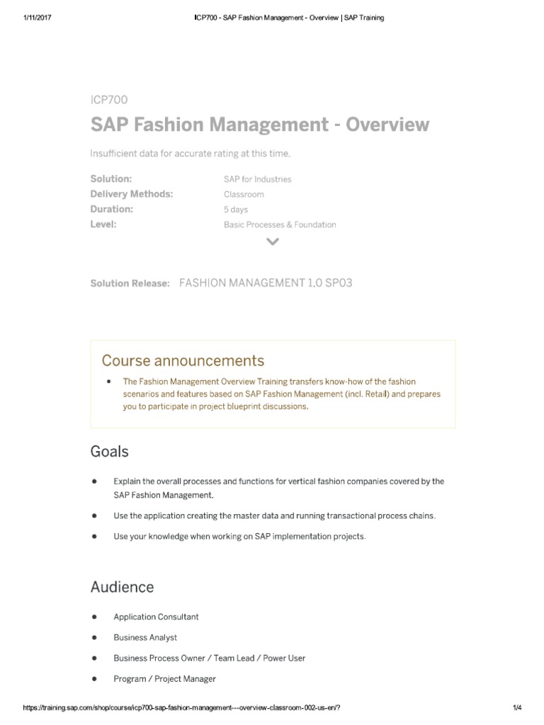 FMS SAP Overview PDF | PDF