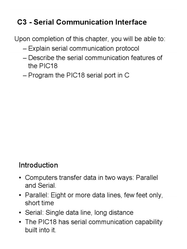 C3 - Serial Communication Interface-2 | Download Free PDF | Bit Rate ...