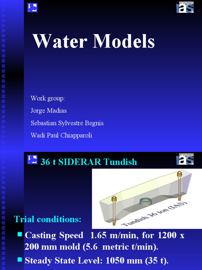 Water Models: Work Group: Jorge Madias Sebastian Sylvestre Begnis Wadi ...