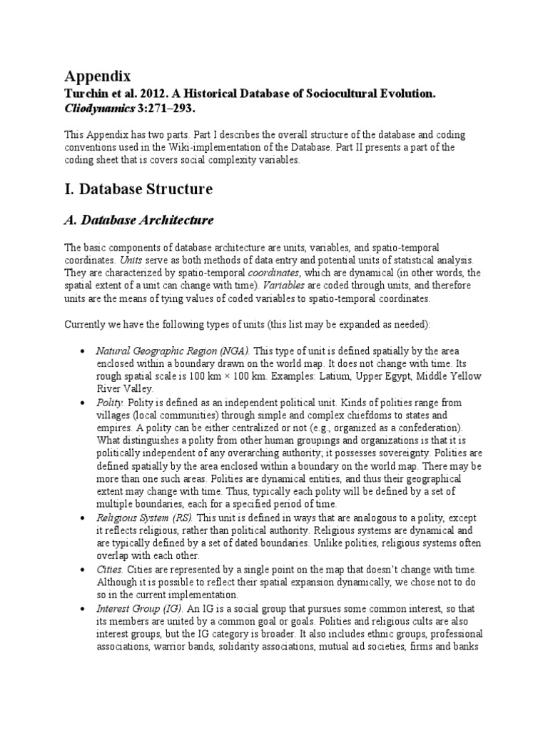 Appendix: A. Database Architecture | PDF | Common Era | Hierarchy