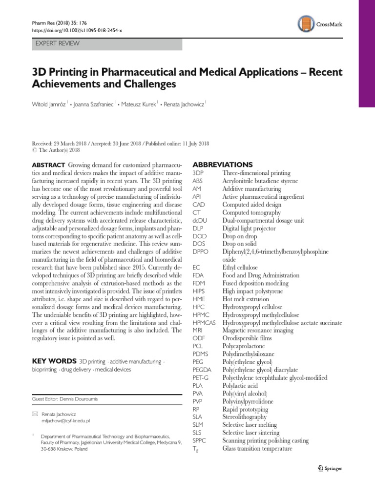 Print Drugs PDF | PDF | 3 D Printing | Tablet (Pharmacy)