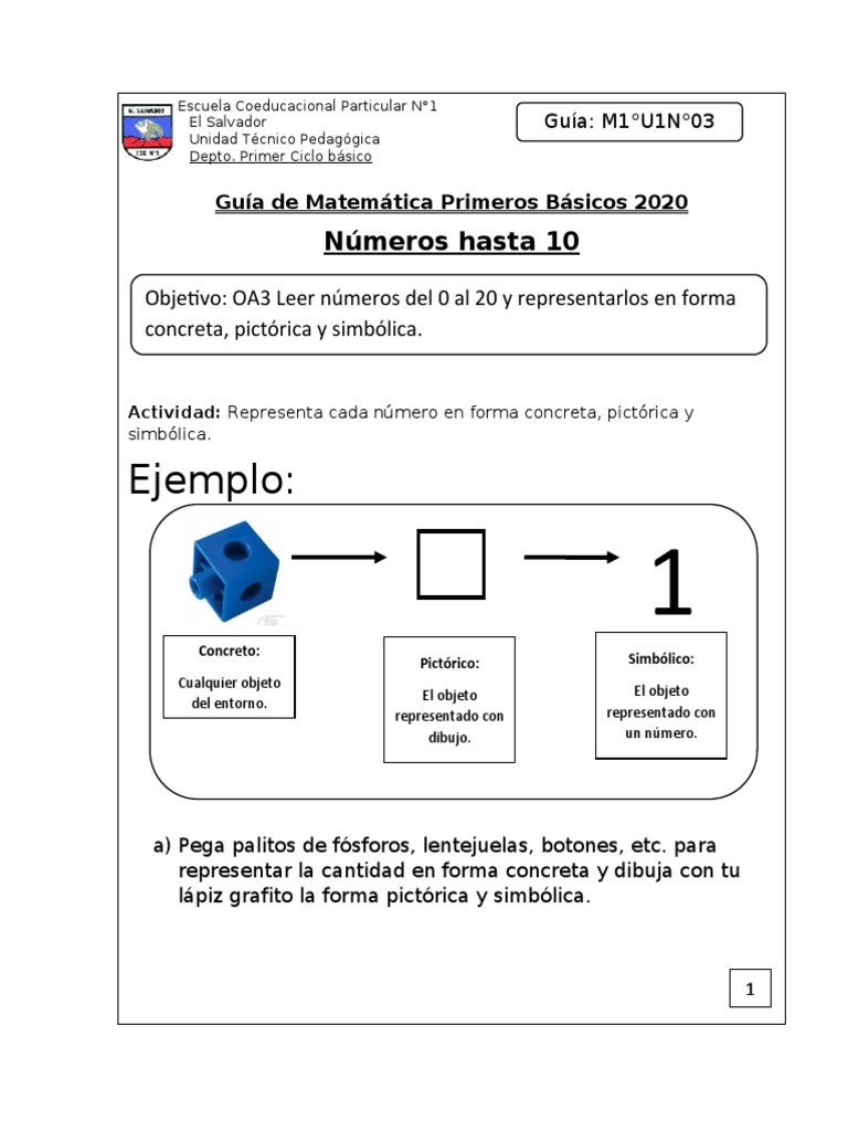 Representación de Números hasta 10 | PDF | Aprendizaje | Science