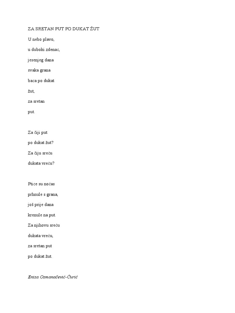 Pjesme o Jeseni | PDF