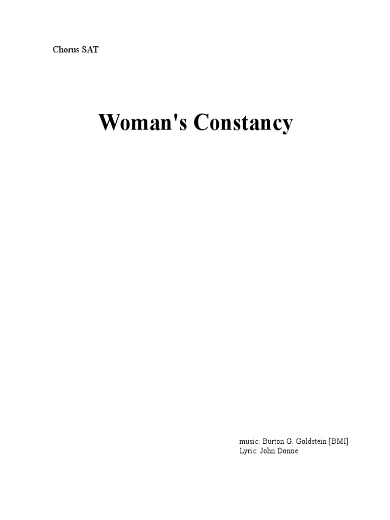 Woman's Constancy | PDF