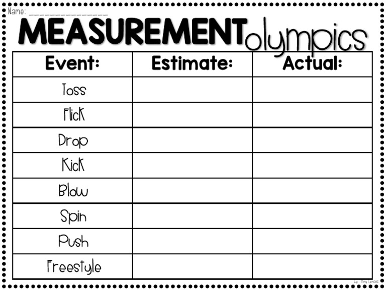 Measurement Olympics | PDF