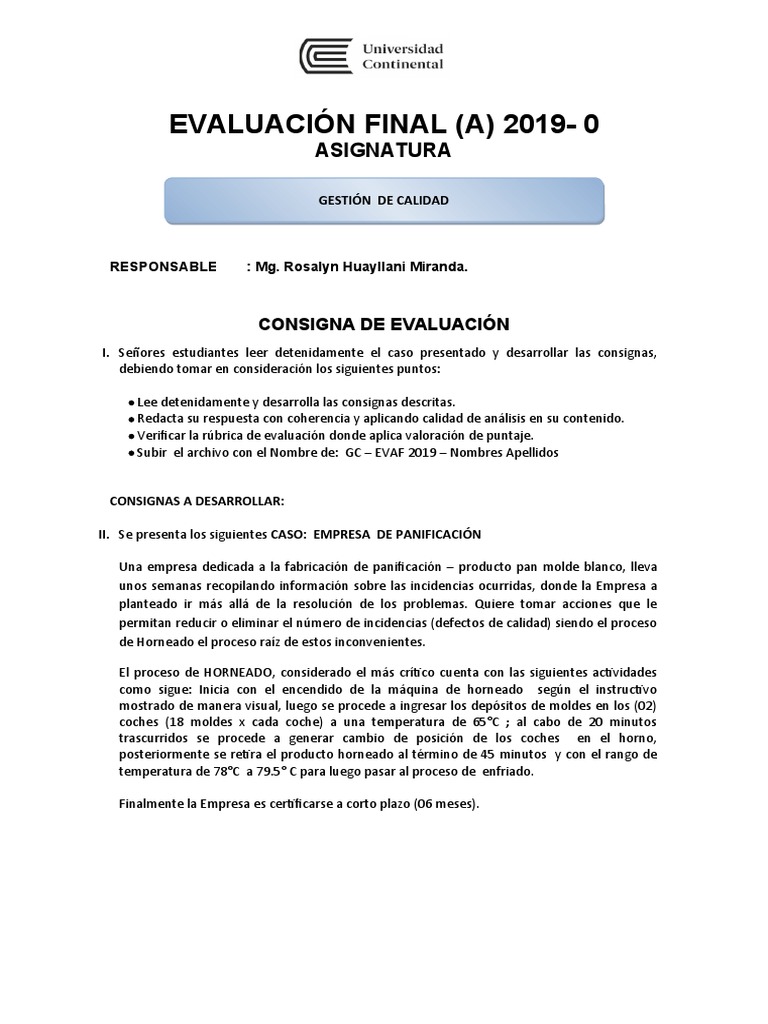 DESARROLLO EV FINAL - GESTION CALIDAD - TIPO A - Retroalimentacion | PDF | Sistema de manejo de ...