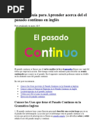 Past Continuous - El Pasado Continuo en Inglés - British Council | PDF | Sistema internacional ...