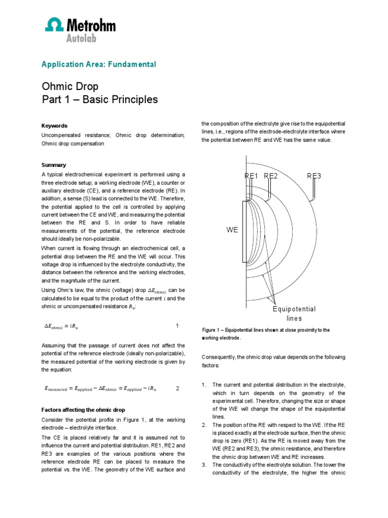 Ohmic Drop Part 1 - Basic Principles: Application Area: Fundamental ...