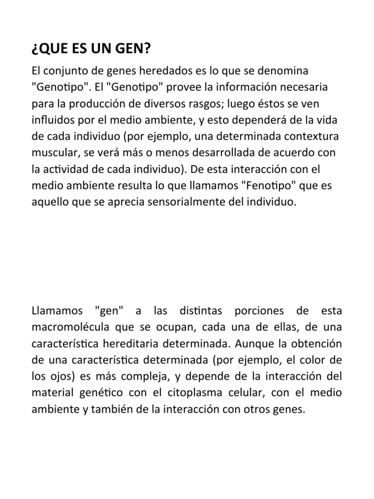 Que Es Un Gen | PDF
