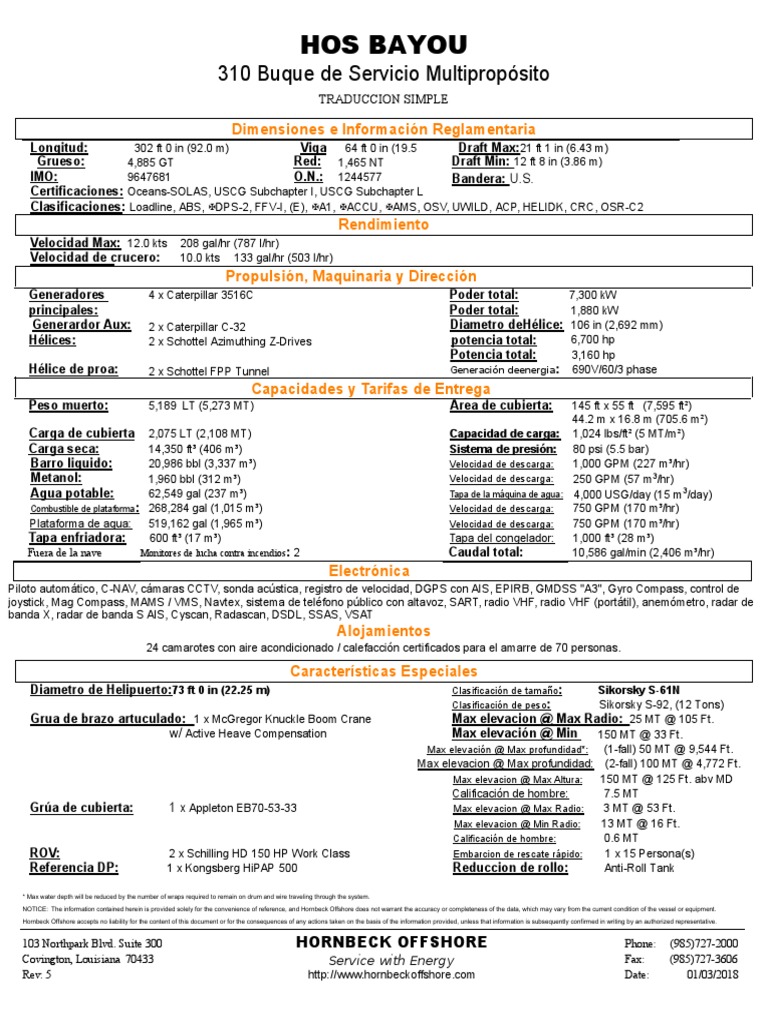 HOS - Bayou - Spec - Sheet Ts | PDF | Electrónica | Informática y ...