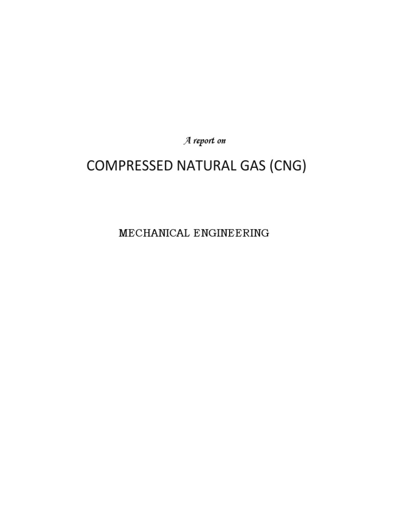 Report On CNG | PDF | Gasoline | Chemical Process Engineering