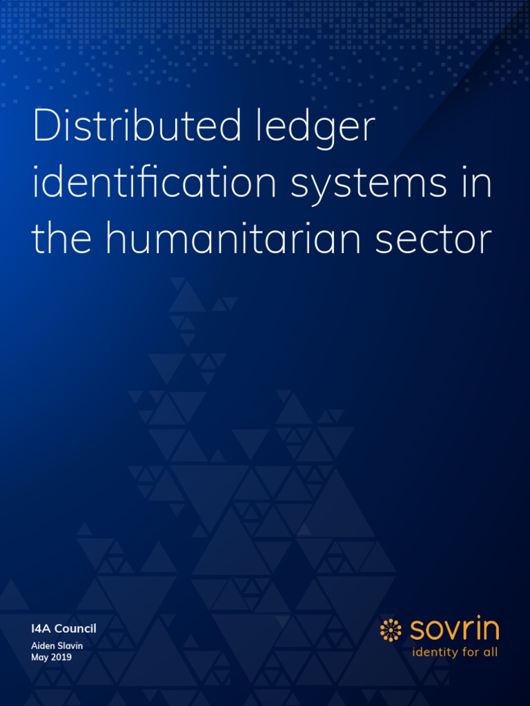 Distributed Ledger Identification Systems in The Humanitarian Sector ...