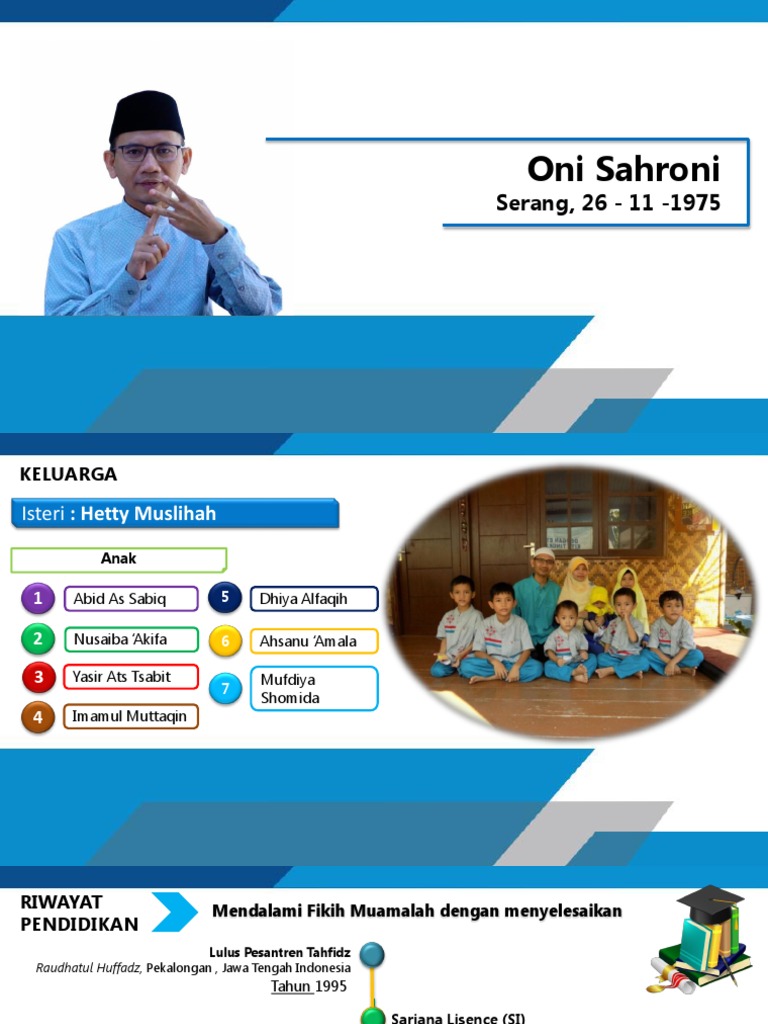 Profile Ust. DR. Oni Sahroni | PDF