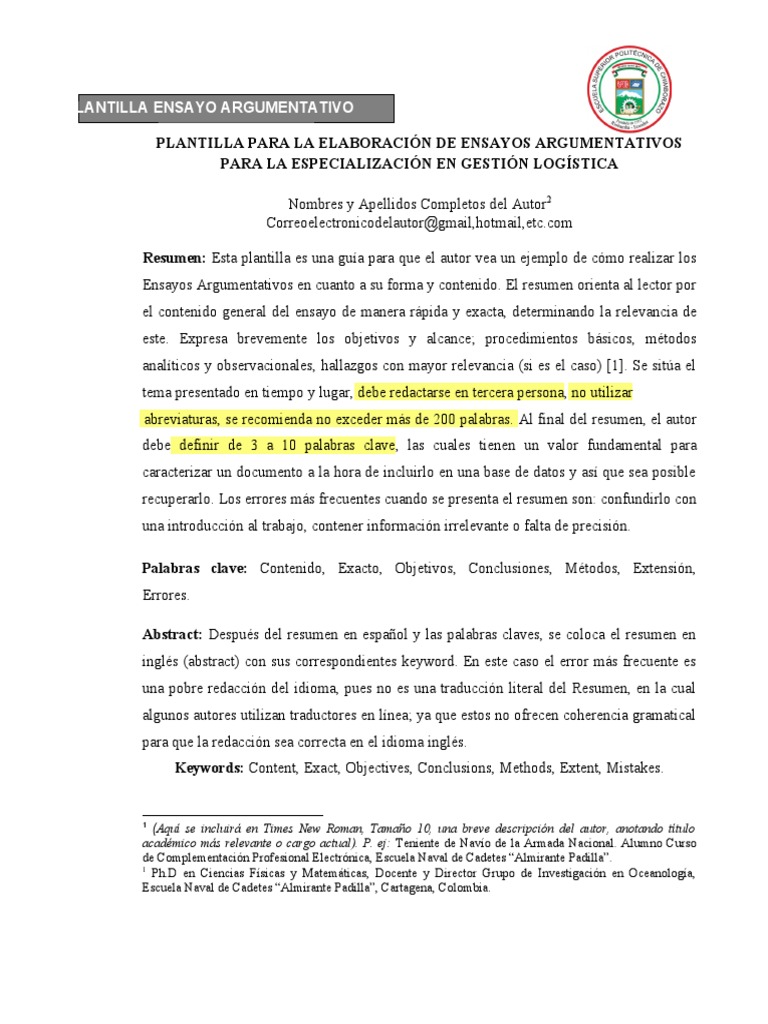Plantilla De Ensayo Argumentativo De 5 Párrafos Paragraph Essay