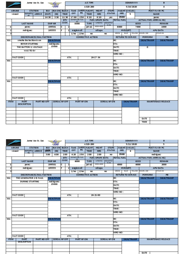 Log Book | PDF | Aviation | Aerospace