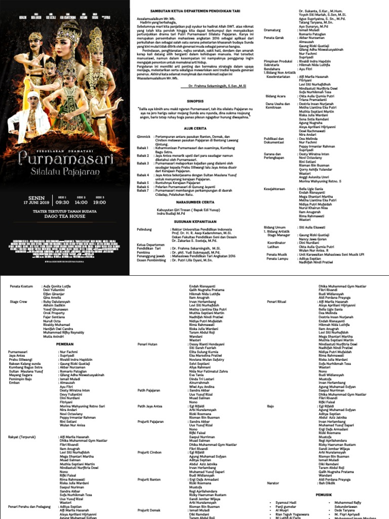 Leaflet Pertunjukan Drama Tari | PDF