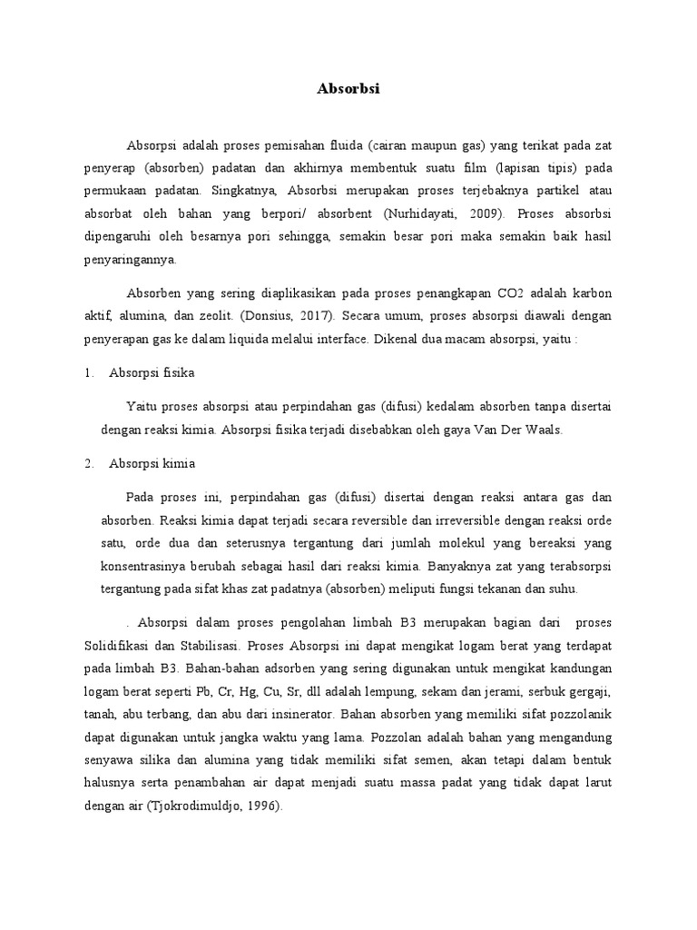 Proses dan Faktor Absorpsi | PDF