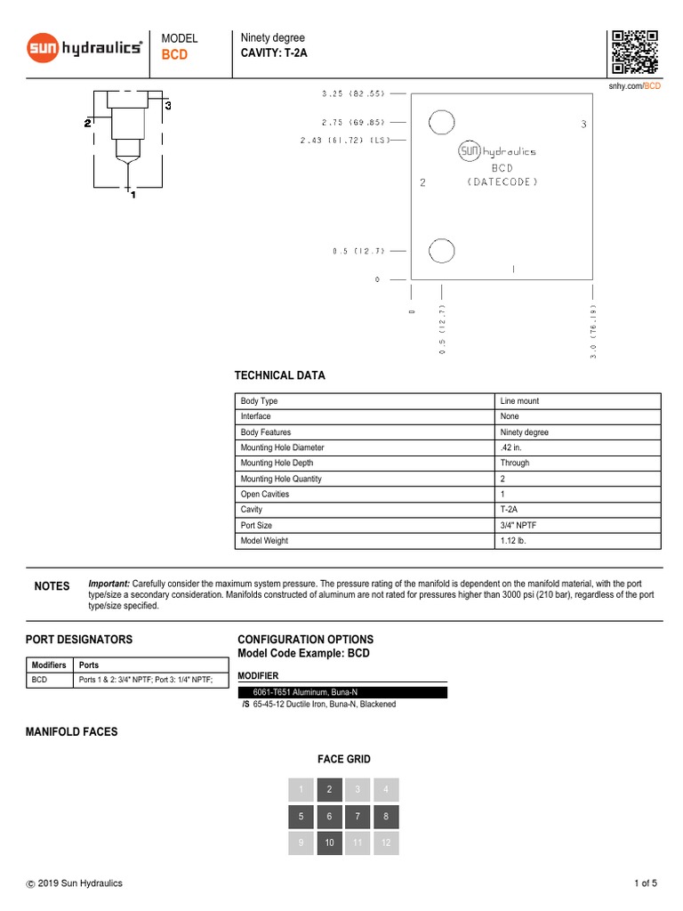 T-2A Cavity Ninety Degree Manifold Data | PDF | Pressure | Mechanical ...
