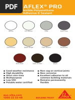 Sikaflex PRO Colour Chart PDF | PDF
