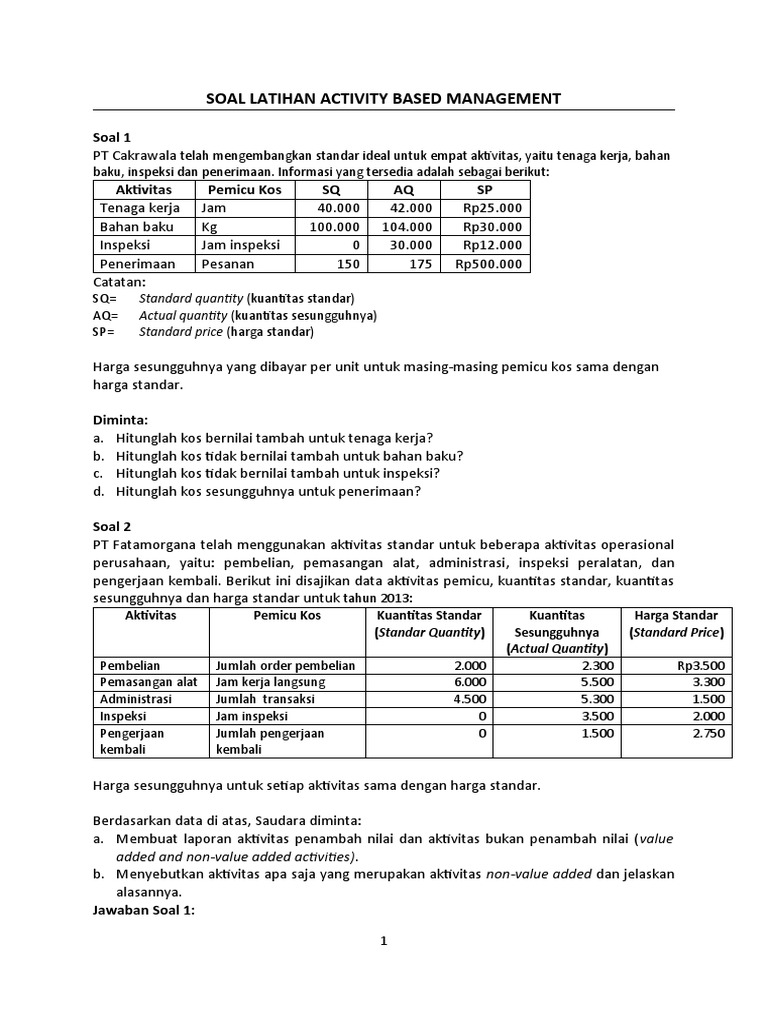 Soal Jawab Latihan ABM | PDF