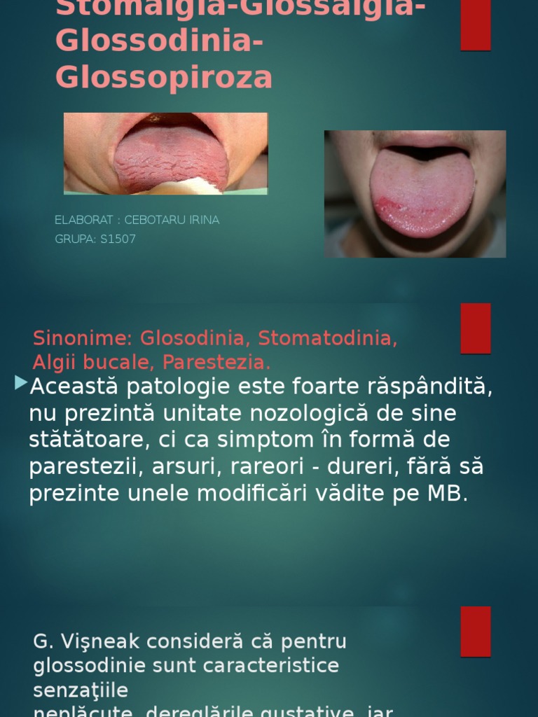 Glosalgia, Stomalgia | PDF