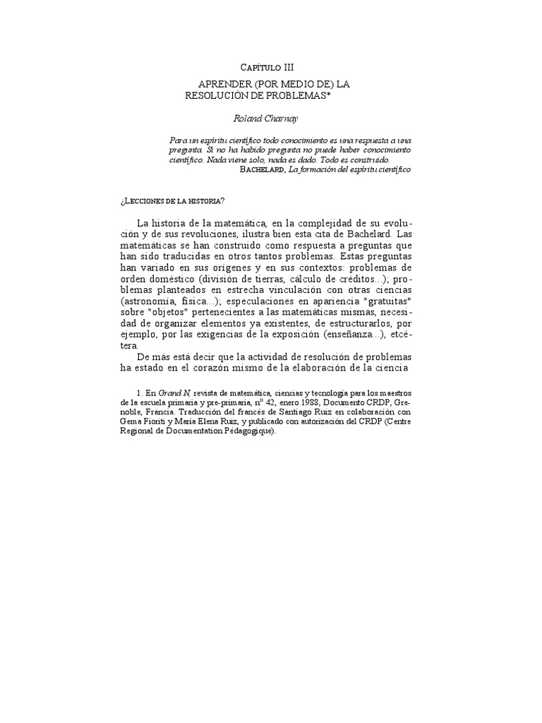 Charnay, R. (1994) - Aprender Por Medio de La Resolución de Problemas - en Parra, C. Didáctica ...