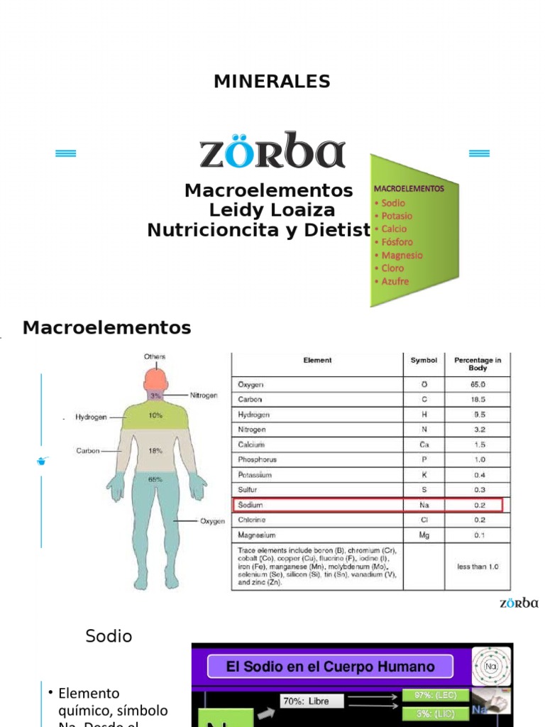 Minerales - Macroelementos | PDF | Sodio | Calcio